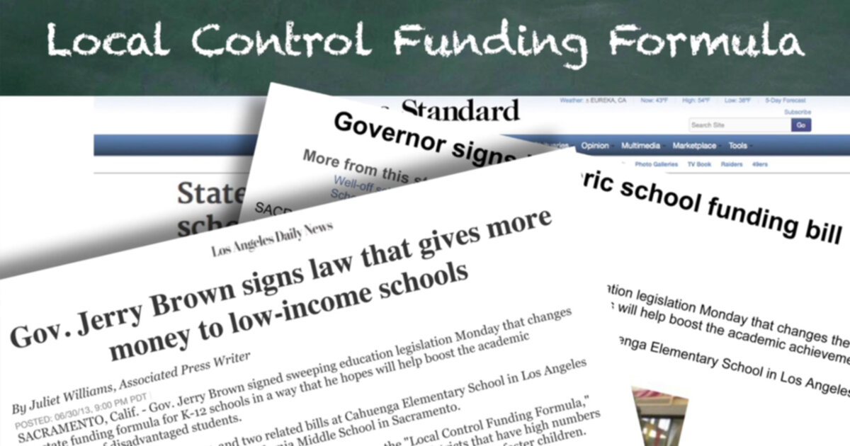 California's LLCF and LCAP for Local Control and Accountability